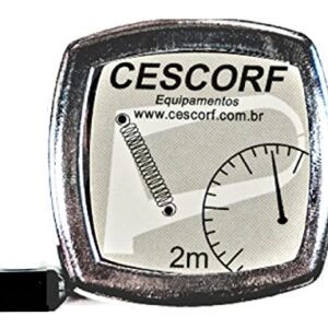 Cescorf Anthropometric Tape Measure with Flat Flexible Steel Blade for Body Circumference Measurements, 6mm x 2m, Metric, with Blank Space Before Zero, Ideal for Dieticians, Nutritionists, Trainers