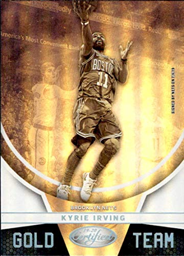 2019-20 Panini Certified Gold Team #20 Kyrie Irving Brooklyn Nets Basketball Card