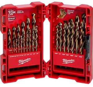 29 pc. cobalt red helix drill bit kit