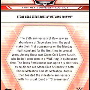 2019 Topps Road to WrestleMania Wrestling #21 Stone Cold Steve Austin Returns Official WWE Trading Card