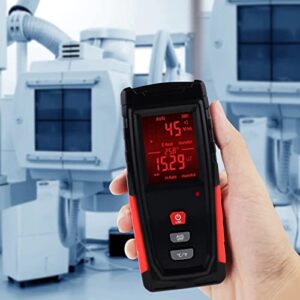 Digital EMF Tester Electric and Magnetic Field Radiation Detector Temperature Measure with Color-Screen Display and Rechargeable Battery Handheld Tool