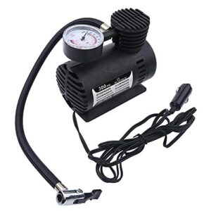 air compressor, magt portable mini air compressor electric tire infaltor pump 12 volt car 300 psi suitable for bicycles cars motorcycles