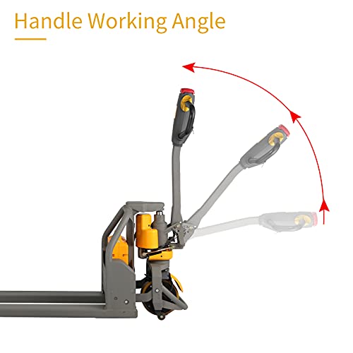 APOLLOLIFT Full Electric Pallet Jack 3300Lbs Capacity Walkie Powered Pallet Jack Lithium Battery Pallet Truck 48" x27" Fork Size