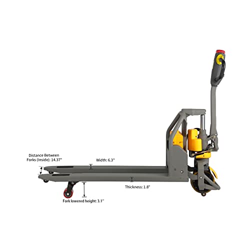 APOLLOLIFT Full Electric Pallet Jack 3300Lbs Capacity Walkie Powered Pallet Jack Lithium Battery Pallet Truck 48" x27" Fork Size