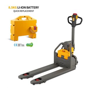 APOLLOLIFT Full Electric Pallet Jack 3300Lbs Capacity Walkie Powered Pallet Jack Lithium Battery Pallet Truck 48" x27" Fork Size