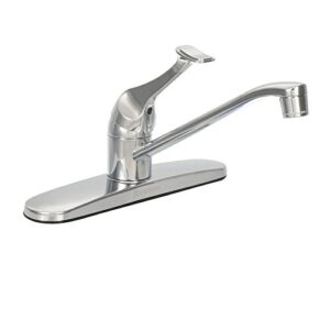 single-handle standard kitchen faucet in chrome