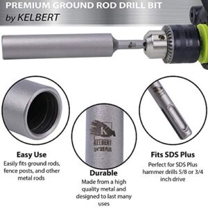 Kelbert-SDS Plus Ground Rod Driver. Work with All SDS Plus Hammer Drills. Good for 5/8" & 3/4" Grounding Rods. Will NOT Work with SDS MAX Hammer Drill