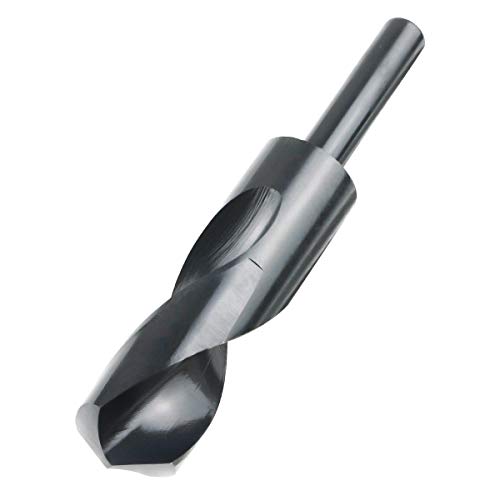 TOPPROS 1 inch Split Point Tip HSS High Speed Steel Black Oxide Twist Drill Bit 1/2" Straight Shank