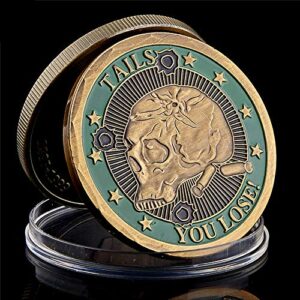 Good Luck Heads Tails Challenge Coin，Heads We Win Tails You Lose