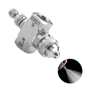 mromax 1/4bsp female thread 70 degree round spray air atomizing mist nozzle 304 stainless steel