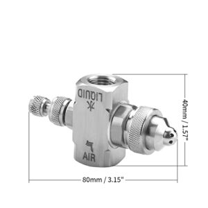 MroMax 1/4BSP Female Thread 70 Degree Round Spray Air Atomizing Mist Nozzle 304 Stainless Steel