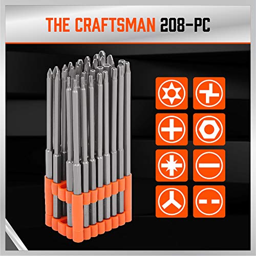 HORUSDY 32-Piece 1/4" Shan Extra Long Security Power Bit Set, 6" Long Tamper Proof Security Bits, S2 Steel.