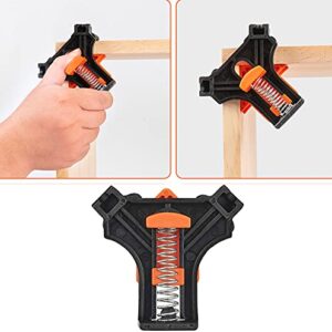 4pcs 90 Degree Angle Clamps, Corner 90° Woodworking Corner Clip, Right Angle Clip Fixer, Clamp Tool with Adjustable Hand Tools (4PCS2)