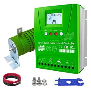 mars rock 1400w 12v 24v wind solar hybrid controller charge ternary lithium lfp, lead-acid gel wind 0w-800w mppt booster regulator low wind speed with unload solar 0w-600w pwm controller