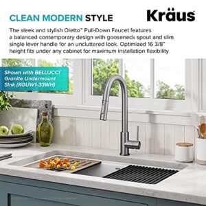 Kraus KTF-3104SFS Oletto Contemporary Single-Handle Touch Kitchen Sink Faucet with Pull Down Sprayer, 16 5/8 Inch, Spot Free Stain