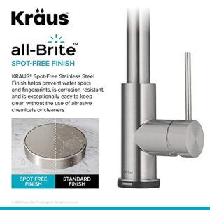 Kraus KTF-3104SFS Oletto Contemporary Single-Handle Touch Kitchen Sink Faucet with Pull Down Sprayer, 16 5/8 Inch, Spot Free Stain