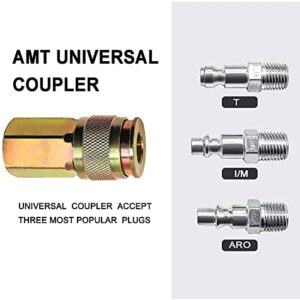 YOTOO Heavy Duty Air Swivel Fitting Kit with 1/4" Industrial Air Hose Fittings Universal Quick Coupler and Swivel Quick Plugs