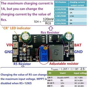 9V/18V Lithium Battery Charger Board MPPT 3.7V 7.4V Solar Charging Controller Board Lithium Battery Protection Charger Module (9V)