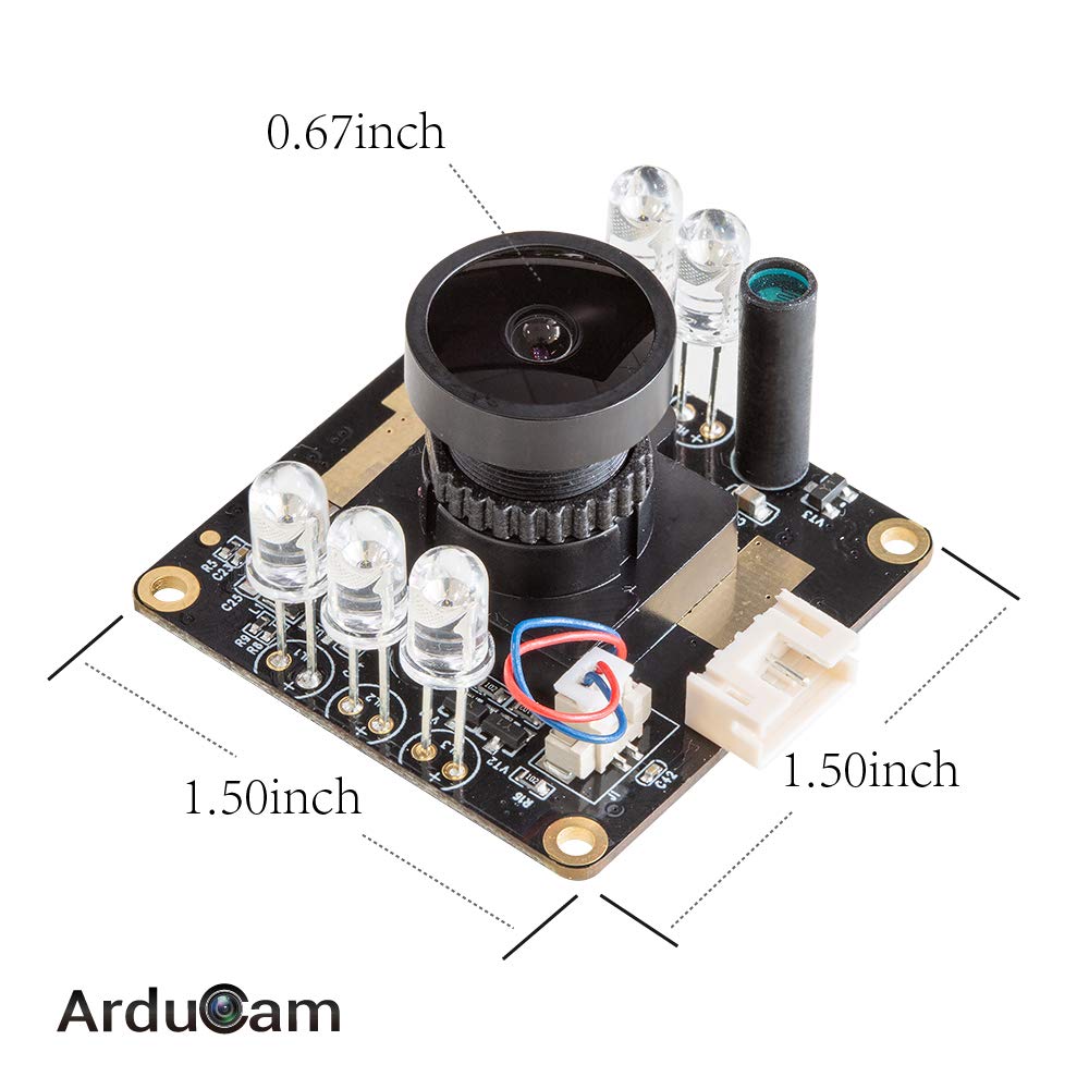 Arducam 1080P Day & Night Vision USB Camera for Computer, 2MP Automatic IR-Cut Switching All-Day Image USB2.0 Webcam Board with IR LEDs for Windows, Linux, Android and Mac OS