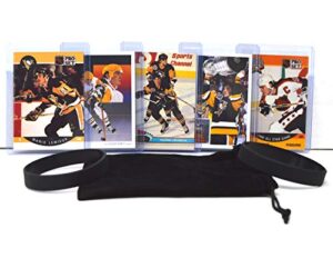 mario lemieux (5) assorted hockey cards bundle - pittsburgh penguins trading card