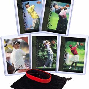 Tiger Woods Golf Cards (5) Assorted Trading Card Bundle