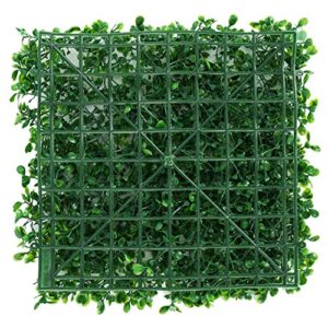 YaeMarine 12-Pack 10"x10" Artificial Boxwood Hedge Mat with Cable Ties UV Privacy Fence Screen Greenery Panel Outdoor Decor,Garden,Pawn (12)