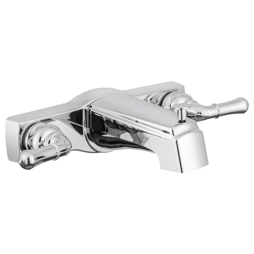 Dura Faucet Economical Two Handle Classic Tub and Shower Faucet Diverter for Handheld Shower (Chrome Polished)