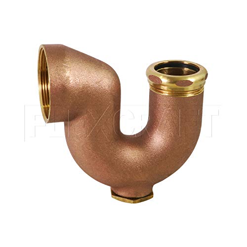 Highcraft 4334 NY Regular Trap Plug for Tubular Drain Applications, 2 in. x 1-1/2, Rough Brass