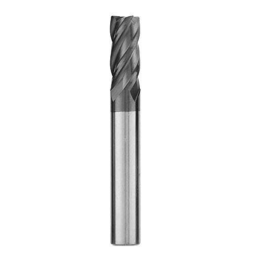 joleully 1/2" Carbide Square End Mill, HRC 45 Deg Single End 4 Flute AlTiN Coating Mill Bits