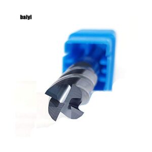 joleully 1/2" Carbide Square End Mill, HRC 45 Deg Single End 4 Flute AlTiN Coating Mill Bits