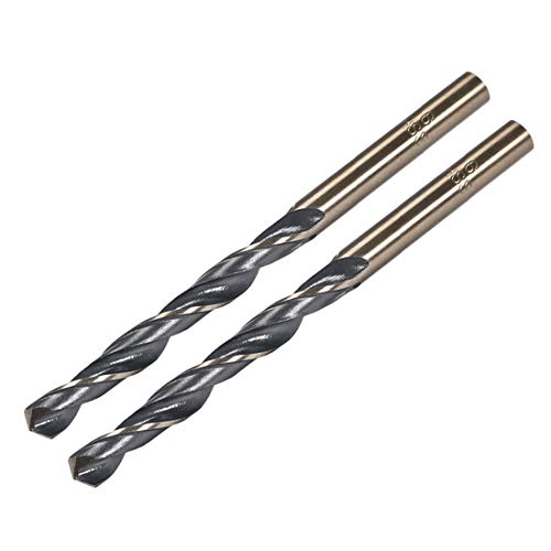 uxcell Straight Shank Twist Drill Bits 6mm High Speed Steel 4341 with 6mm Shank 2 Pcs for Stainless Steel Alloy Metal Plastic Wood