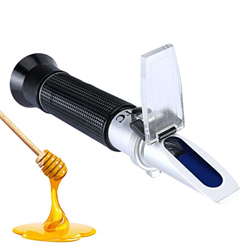 Abuycs Brix Refractometer with ATC for Beer Wort Wine Fruit Sugar Homebrew Meter Dual Scale Brix 0-32% & Specific Gravity 1.000-1.130 Replace Homebrew Hydrometer