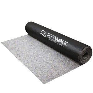 quietwalk lv luxury vinyl, laminate, or wood underlayment (float, glue, or nail) w/vapor barrier- sound reduction, compression resistant, moisture protection 6'x60’ roll (covers 360 sf) qw360lv