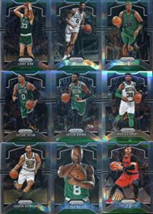 2019-20 panini prizm basketball boston celtics veteran team set of 9 cards: larry bird(#16), bill russell(#21), paul pierce(#29), jayson tatum(#39), jaylen brown(#40), marcus smart(#41), gordon hayward(#42), kemba walker(#54), enes kanter(#212)