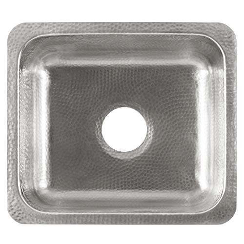 Sinkology SP701-17HSB-AMZ-B Wilson Undermount 17 Brushed and Basket Strainer Drain Crafted Stainless Steel Bar Prep Sink