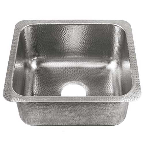 Sinkology SP701-17HSB-AMZ-B Wilson Undermount 17 Brushed and Basket Strainer Drain Crafted Stainless Steel Bar Prep Sink