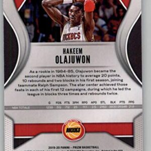 2019-20 Prizm Basketball #4 Hakeem Olajuwon Houston Rockets Official NBA Trading Card From Panini America