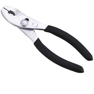 edward tools slip joint pliers 6” - heavy duty carbon steel with rubber grip handle - fine grip teeth in front and coarse teeth in back - rust resistant finish (1)