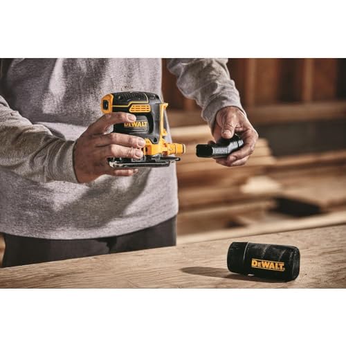 DEWALT 20V MAX* XR Palm Sander, Sheet, Variable Speed, 5-Ah Battery, 1/4-Inch (DCW200P1)