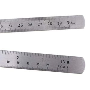 ChgImposs 0-180 Degree Angle Finder, Stainless Steel Round Head Rotary Protractor Scale Angle Finder Adjustable Double-arm Ruler Angle, Finder Craftsman Ruler Machinist Tool