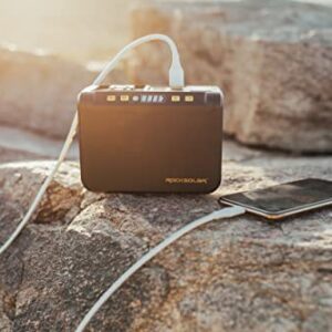 ROCKSOLAR WEEKENDER RS81 88Wh, 80W PEAK 120W, 24000mAh, AC/DC output + 5 USB, compact and ultra-lightweight (1.9LB), easily fits into a handbag/backpack, a perfect day-tripping companion.