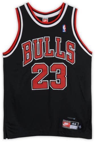 Michael Jordan Chicago Bulls Autographed Black Jersey - Upper Deck - Autographed NBA Jerseys