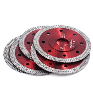 Casaverde 4 in Super Thin Dry Wet Diamond Porcelain Saw Blades Ceramic Cutting Disc Wheels for Cutting Tile Porcelain Granite Marbles(91-5PCS)