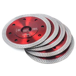 Casaverde 4 in Super Thin Dry Wet Diamond Porcelain Saw Blades Ceramic Cutting Disc Wheels for Cutting Tile Porcelain Granite Marbles(91-5PCS)