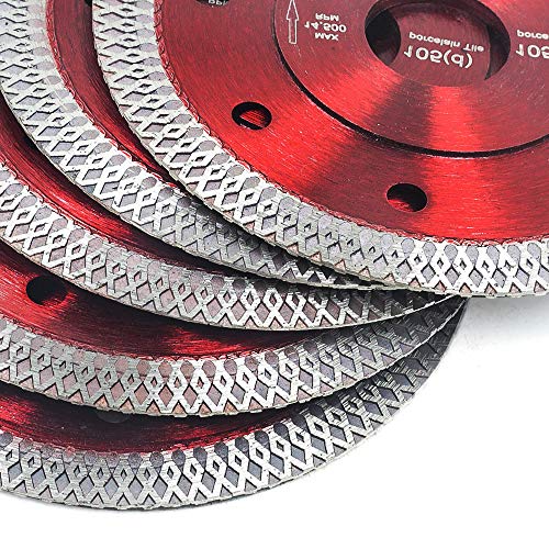 Casaverde 4 in Super Thin Dry Wet Diamond Porcelain Saw Blades Ceramic Cutting Disc Wheels for Cutting Tile Porcelain Granite Marbles(91-5PCS)