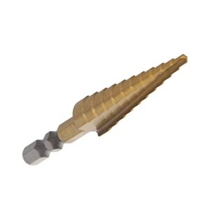 Utoolmart Step Drill Bit HSS 3mm to 13mm 11 Sizes Titanium Coated Straight Flutes Hex Shank for Metal Wood Plastic