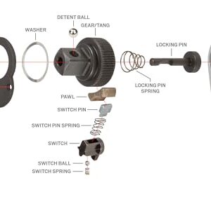 TEKTON 1/4, 3/8 Inch Drive Stubby Quick-Release Ratchet Set (2-Piece) | SRH91105