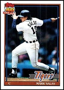 baseball mlb 1991 topps #498 mark salas #498 nm tigers