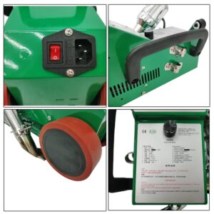 INTBUYING 1800W Automatic PVC Banner Welding Machine, Electric Heat Jointer Plastic Fabric Welder, Hot Air Edge Welder Kit for Advertising Cloth Banner Fabric PVC Roofing Seamless Splicing Machine