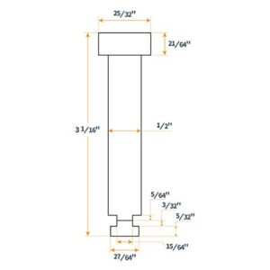 POWERTEC 71438 T-Track Clamp Vice | Hold Down Clamps for T-Tracks Accepting 1/4 Inch hex head Bolts – 2 Pack